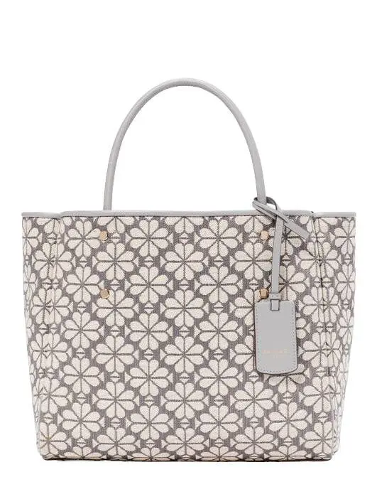 Kate Spade New York Spade Flower Jacquard Tote - Grey Multi.