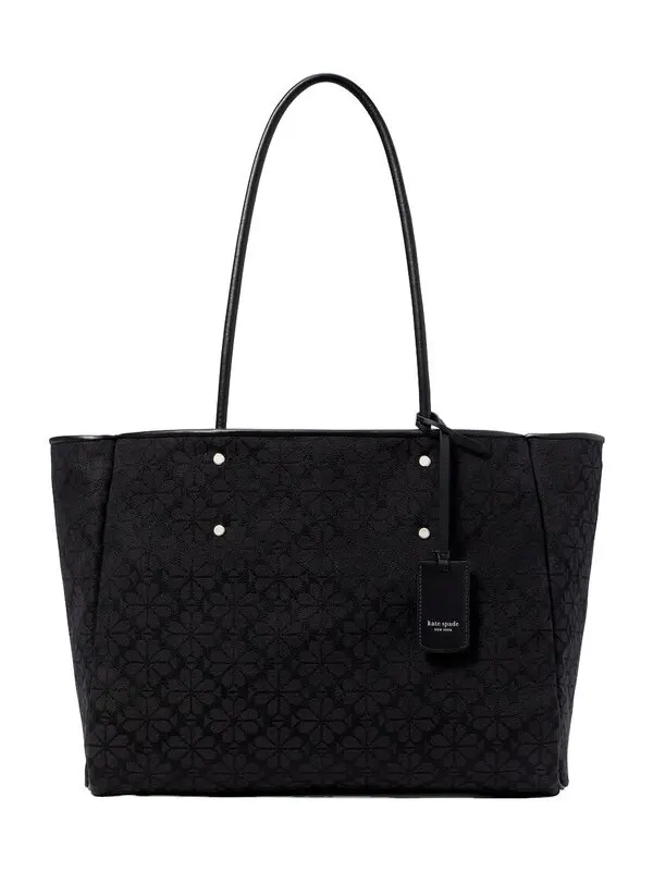 Kate Spade New York Spade Flower Jacquard Tote - Black Multi.
