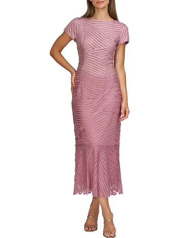 Js Collections Julianna Soutache Lace Cocktail Dress - Multi Pink