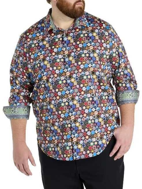 ROBERT GRAHAM DXL Big & Tall Highroller Sport Shirt - Multi