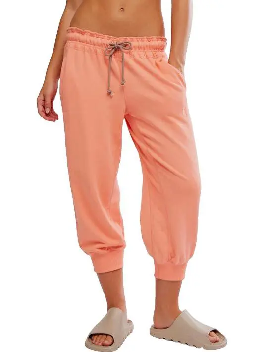 Free People Flutter Crop Joggers - Fruit Punch