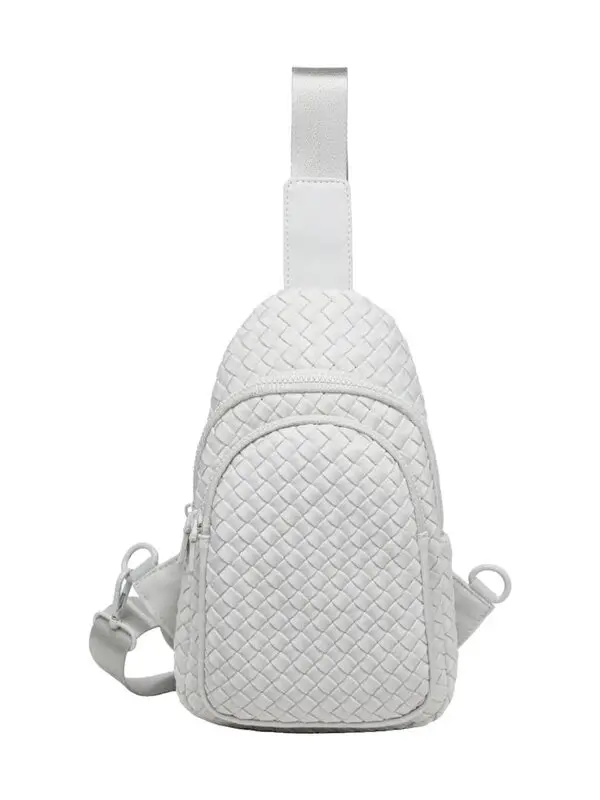 SOL AND SELENE Beyond The Horizon Woven Neoprene Sling Backpack - Bone