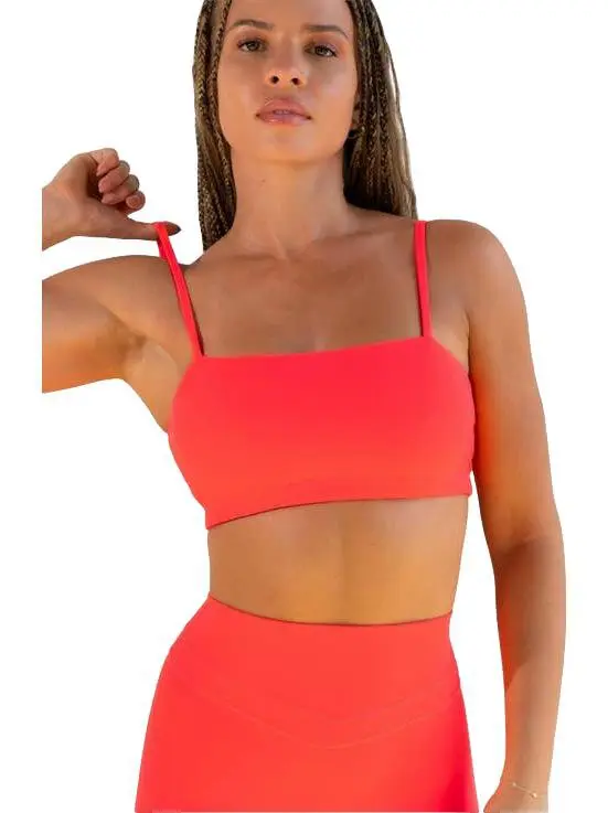 VITALITY Pulse Bandeau Bra - Neon Coral
