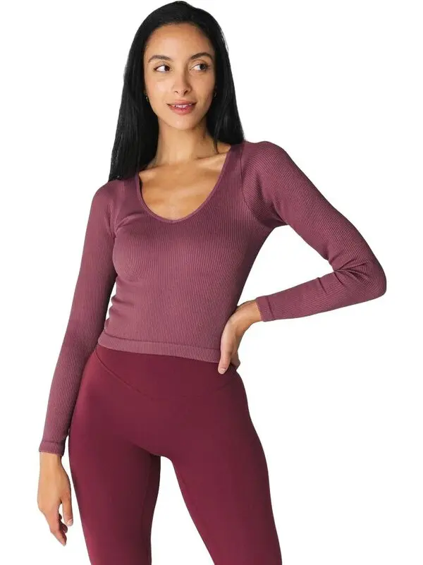 VITALITY Synergy V Long Sleeve - Mauve