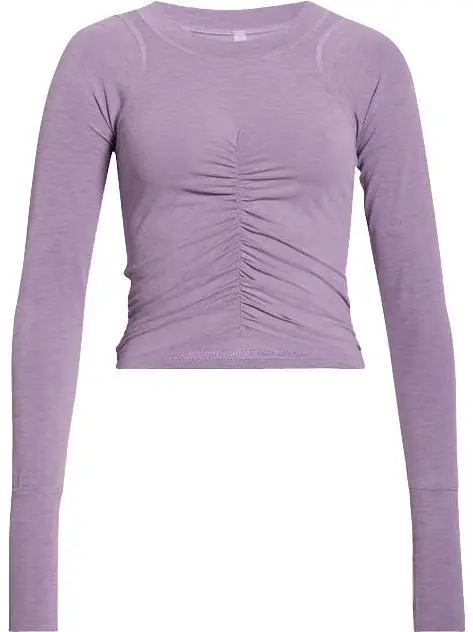 Free People Tempo Ruched Long Sleeve T-shirt - Gem