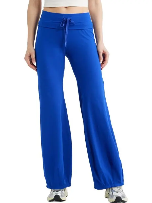 Free People Quick Step Drawstring Flare Pants - Electric Shock