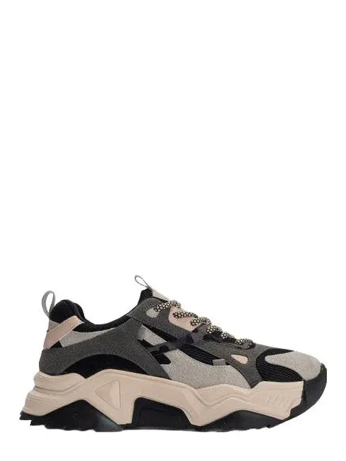 PROLOGUE SHOES Loretta Platform Sneakers - Black Gray