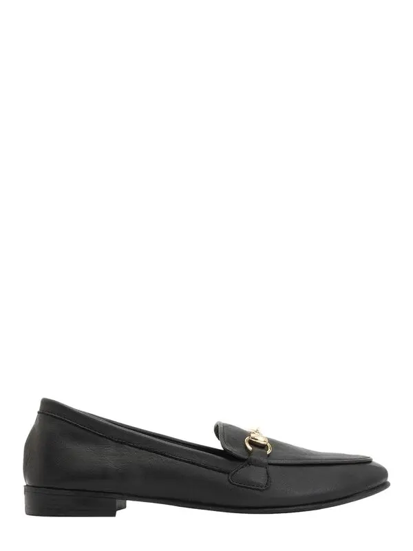 FOREVER & ALWAYS SHOES Rory Leather Loafer - Black Leather