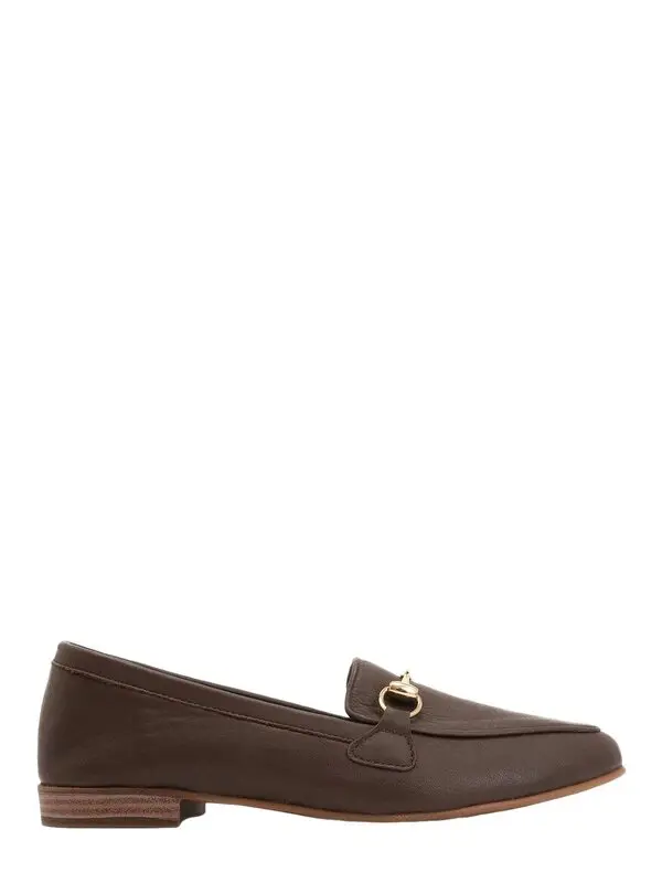 FOREVER & ALWAYS SHOES Rory Leather Loafer - Brown Leather