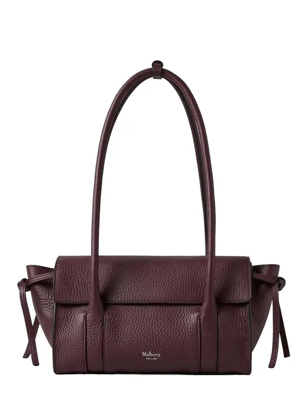 Mulberry Mini Soft Bayswater Grained Leather Satchel - Black Cherry