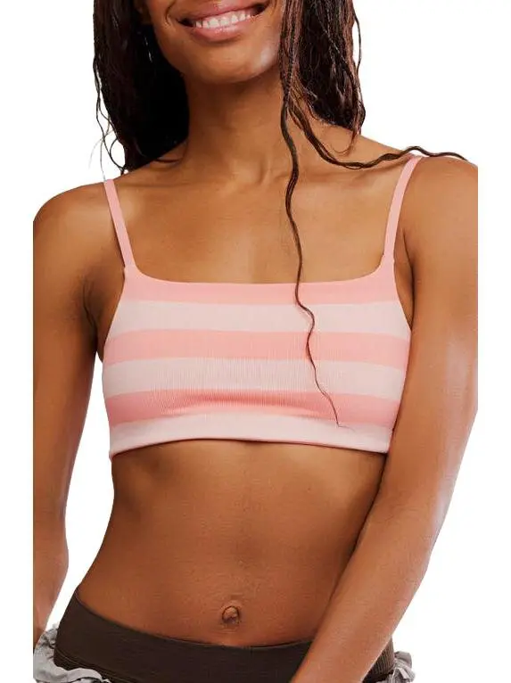 Free People Remember My Name Stripe Bra - Fruit Punch Combo
