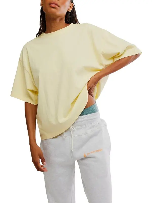 Free People Tackle Cotton T-shirt - Sunlit Yellow