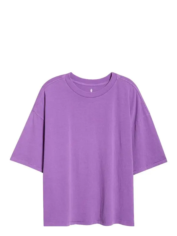 Free People Tackle Cotton T-shirt - Vivid Violet