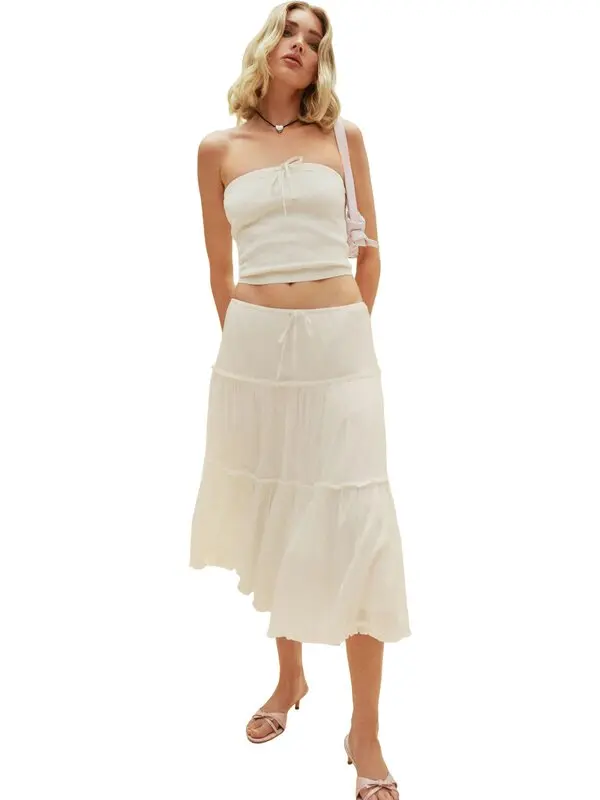 REFORMATION Laney Skirt - Ivory