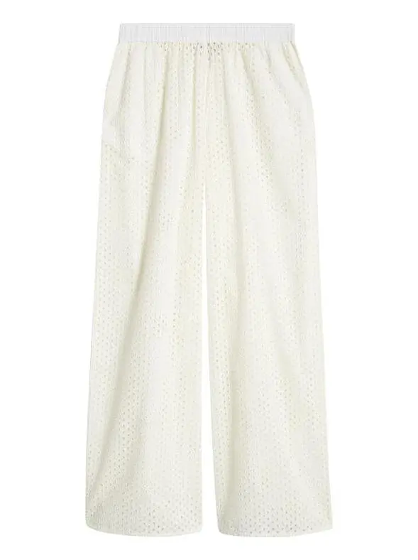 Solid & Striped The Delaney Open Knit Cotton Cover-up Pants - Brule