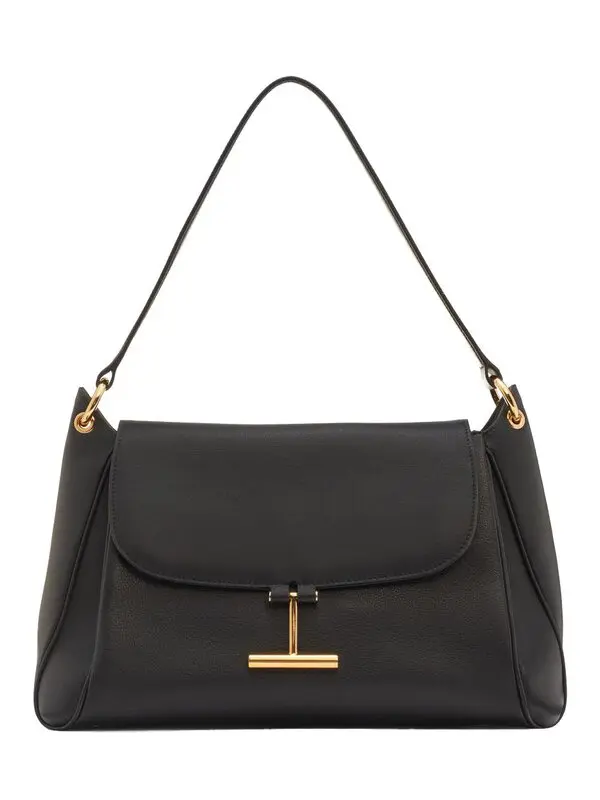 TOM FORD Medium Tara Leather Shoulder Bag - Black