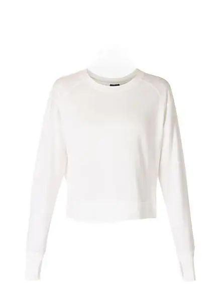 Sweaty Betty Cropped Stretch-woven Jumper - Lily White