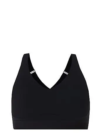 Sweaty Betty Power Pulse V-neck Stretch-woven Sports Bra - Black