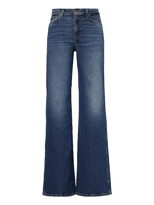 7 For All Mankind Lotta Flared Stretch-denim Blend Jeans - Cisco
