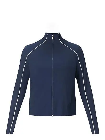 Sweaty Betty Stretch-woven Zip-up Jacket - Navy Blue