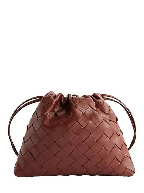 Bottega Veneta Small Leather Cross-body Bag - Sapele-gold