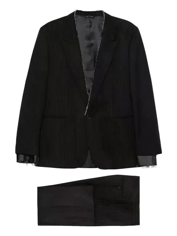 ERALDO Pinstripe Suit - Black