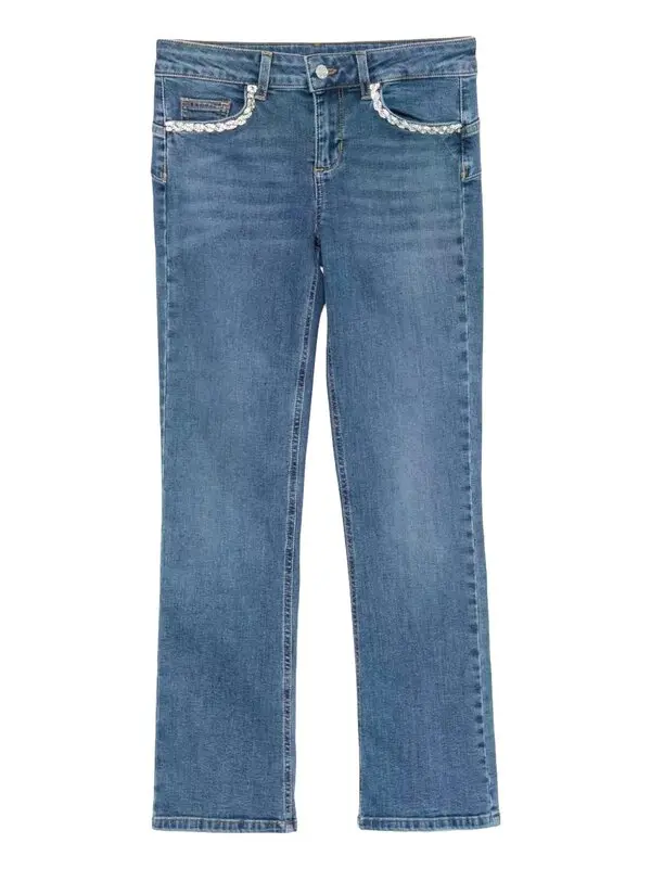 Liu Jo Crystal-embellished Jeans - Blue