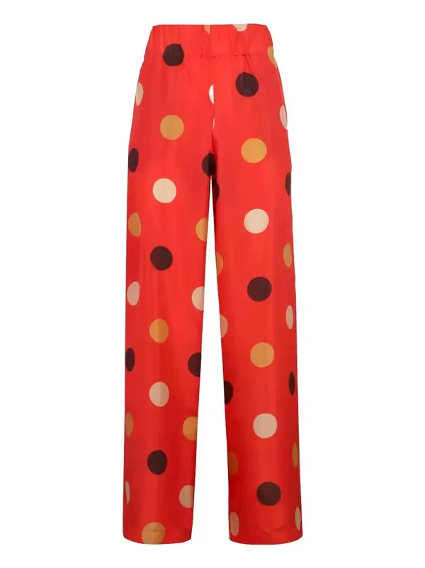 Aspesi Polka Dot Print Trousers - Orange