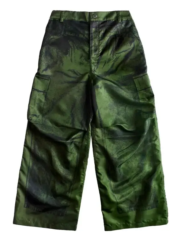 JEAN PAUL GAULTIER Trompe L'oeil Print Trousers - Green