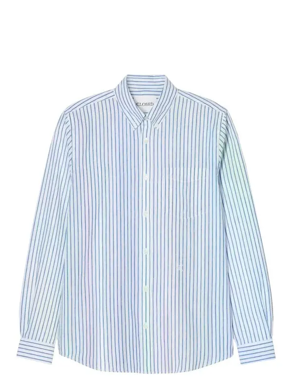 Closed Striped Button-down Shirt - Blue