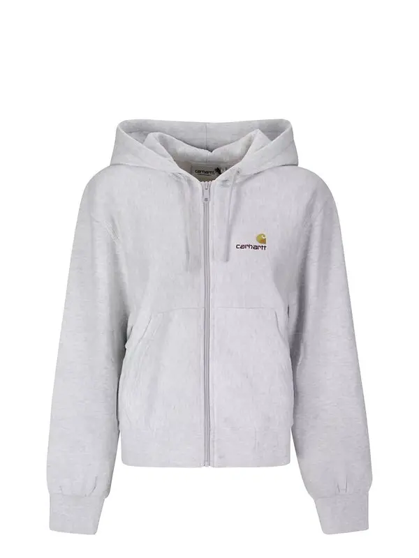 Carhartt Work In Progress American Script Hoodie - Grey