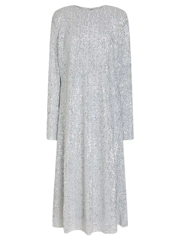 Stine Goya Celsia Sequined Midi Dress - Silver