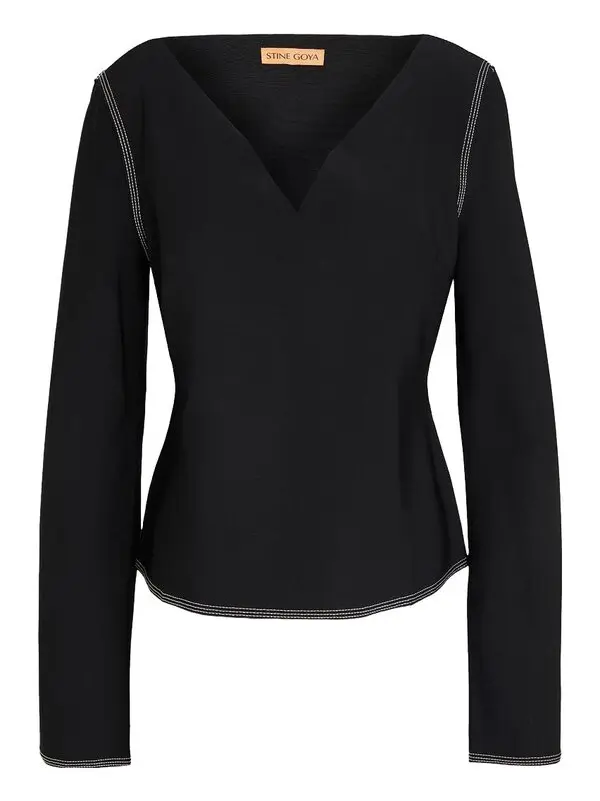 Stine Goya Ivee Jersey Top - Black