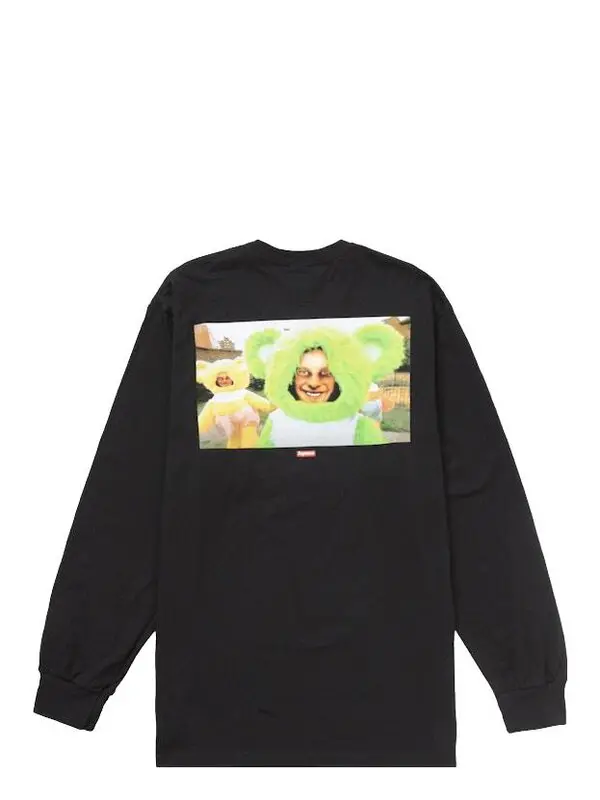 Supreme Aphex Twin Donkey Rhubarb Long Sleeve Tee Shirt - Black