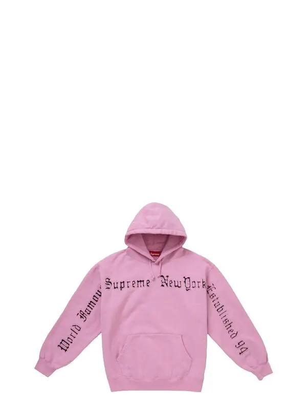 Supreme Contrast Cutout Hooded Sweatshirt - Pink