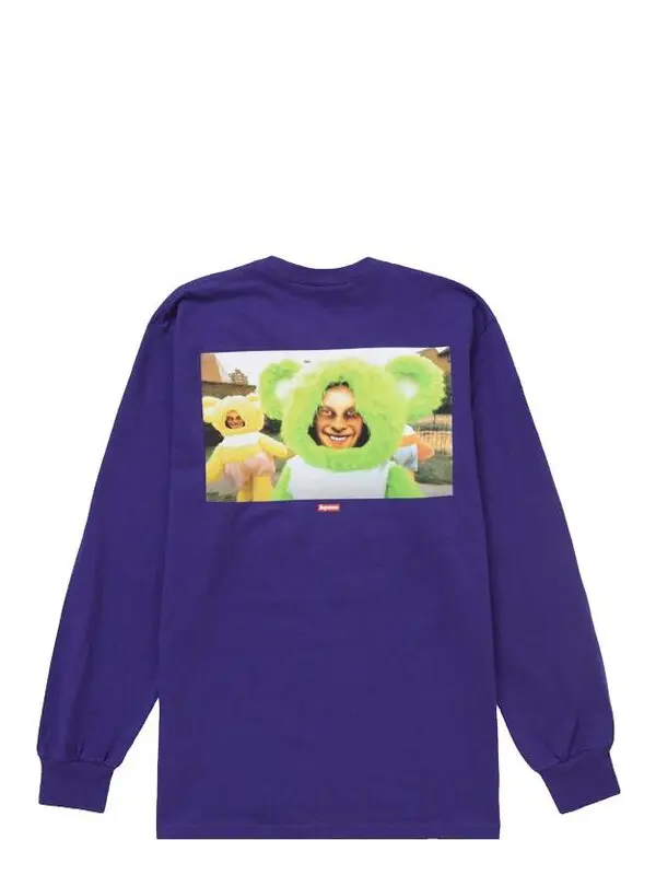Supreme Aphex Twin Donkey Rhubarb Long Sleeve Tee Shirt - Purple