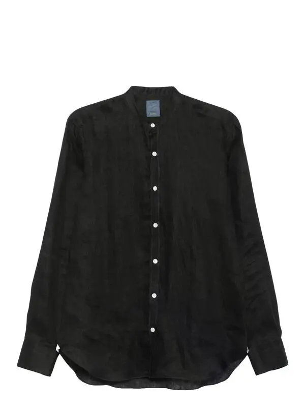 BARBA NAPOLI Linen Shirt - Black