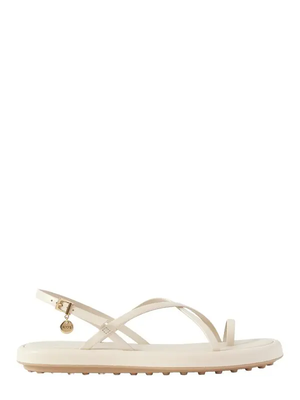 TOD'S Leather Strappy Sandals - Neutrals