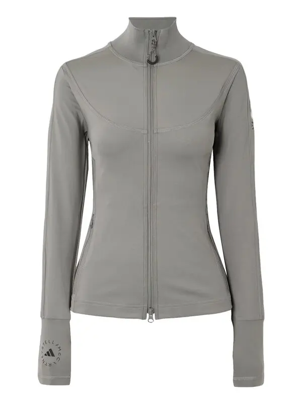 Adidas By Stella McCartney Truepurpose Stretch Printed Recycled Jacket - Gray