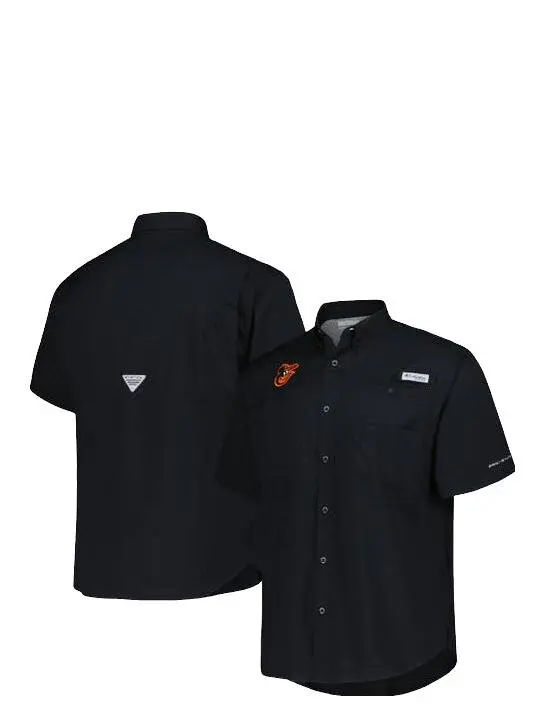 Columbia Baltimore Orioles Tamiami Omni-shade Button-down Shirt - Black