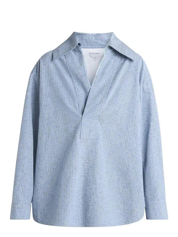 Bottega Veneta Stripe Irregular Shirt - Midniteblk