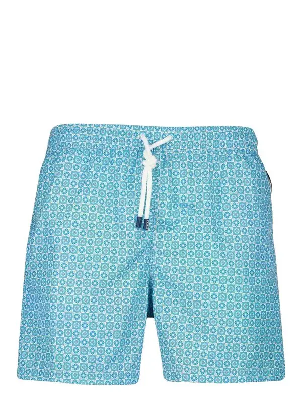 Fedeli Printed Shorts - Blue