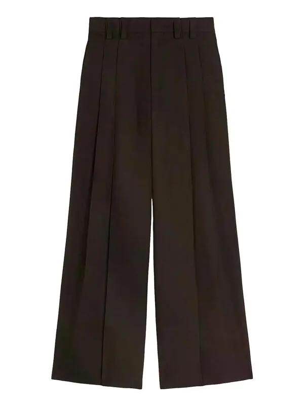 JIL SANDER Pleat-detail Trousers - Brown