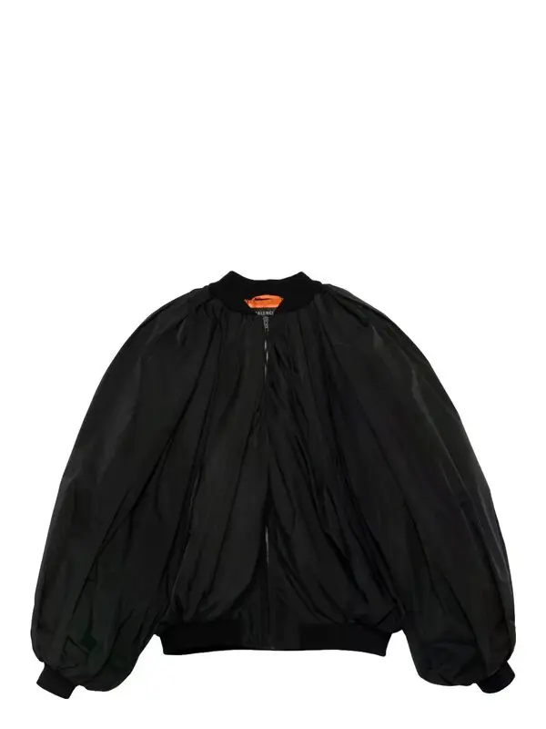 Balenciaga Draped Bomber Jacket - Black
