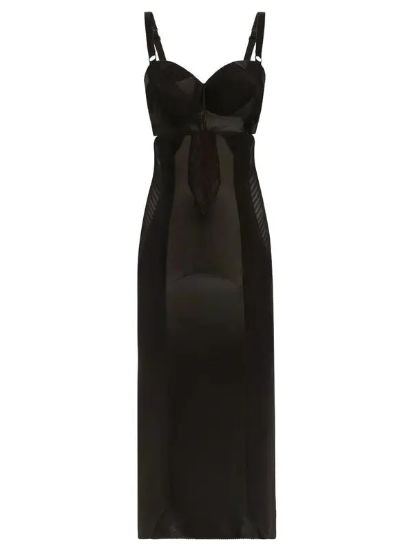 Dolce & Gabbana Bustier Midi Dress - Black