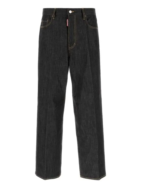 Dsquared2 Loose Wide-leg Jeans - Black