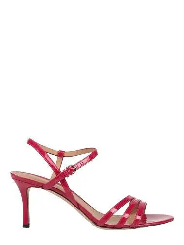 FERRAGAMO Idwige 70 Leather Sandals - Red