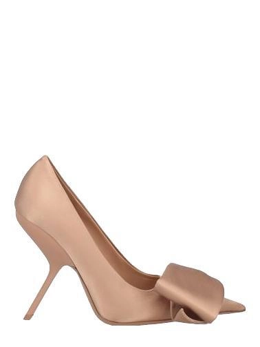 FERRAGAMO Textile Fiber Pumps With Bow Detailing - Beige