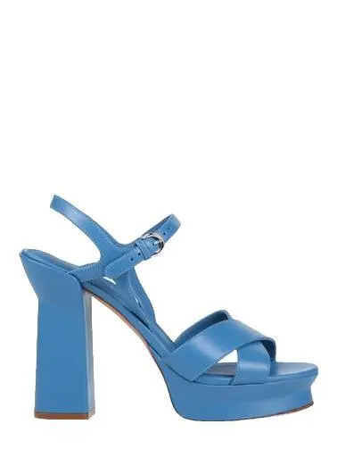 FERRAGAMO Lambskin Sandals - Blue