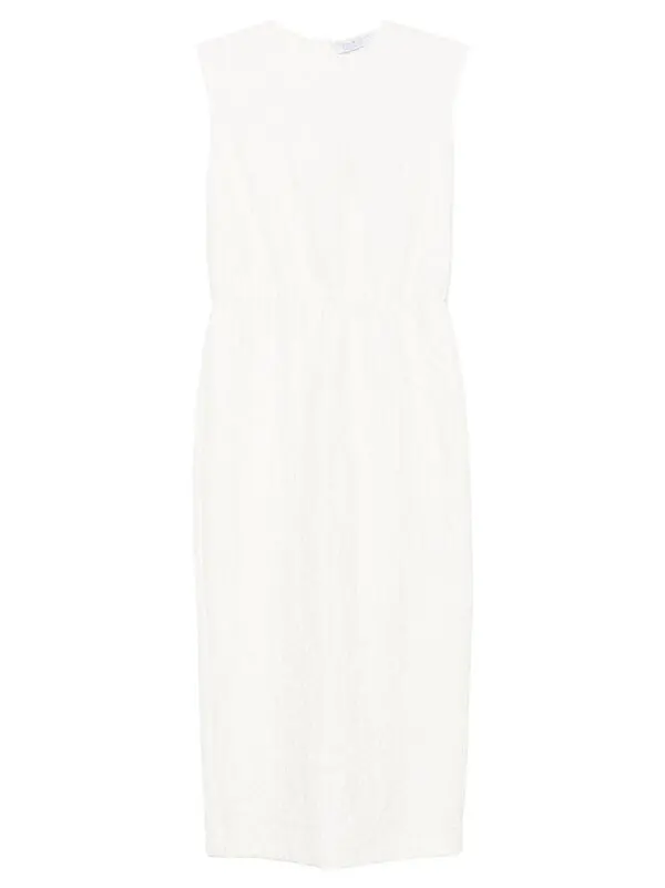 Harris Wharf London Cotton Long Dress - White